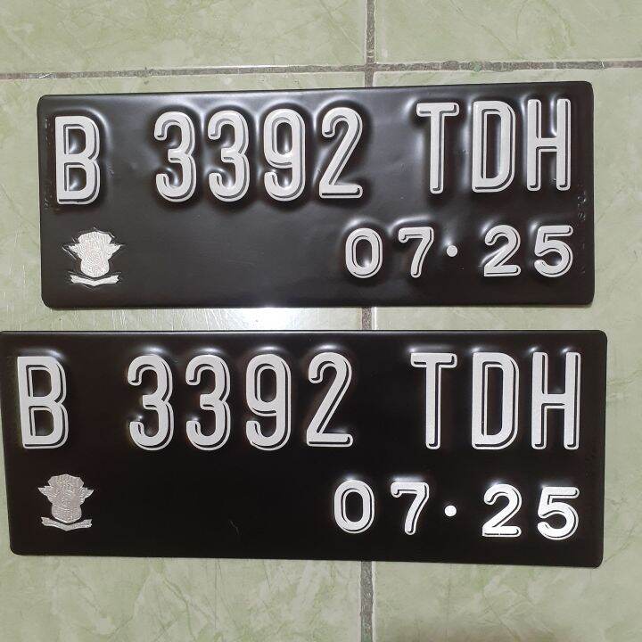 plat nomor hitam baut tanam,font list shadow | Lazada Indonesia
