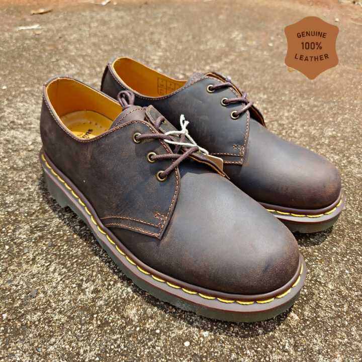 (Best selling) Docmart BOOTS Dr.martens 1461 Low Crazy Horse Gaucho ...