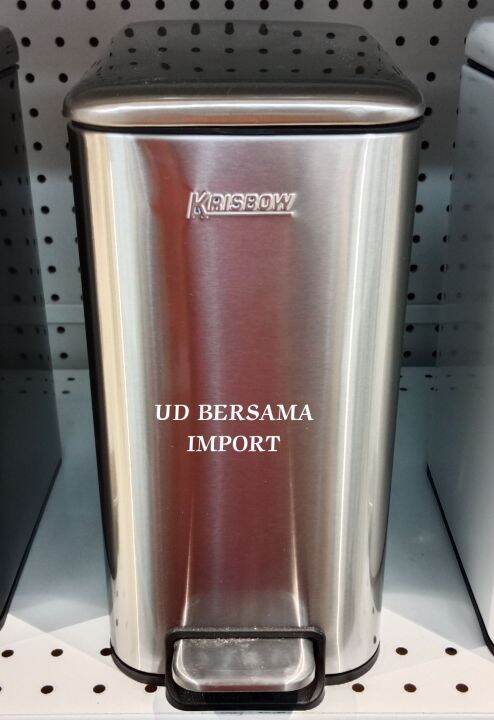 KRISBOW Tempat Sampah Stainless Slim Soft Close 5L/Pedal Bin/Dustbin | Lazada Indonesia