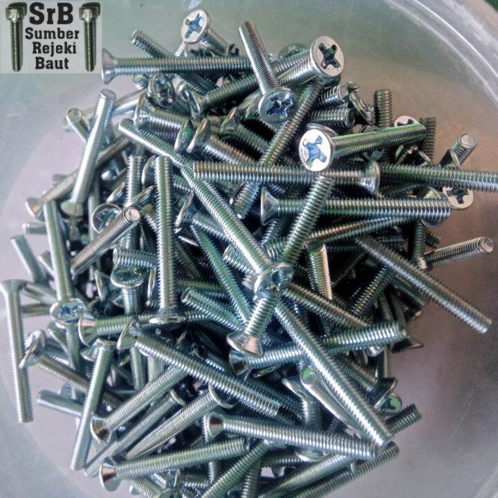 Baut Jf M3 x 25 Galvanis 50 pcs | Lazada Indonesia