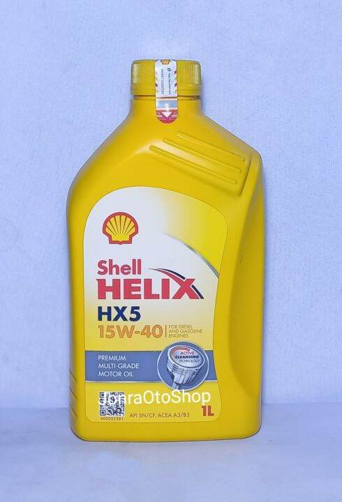 [ ASLI ] Oli mesin Shell HELIX HX5 HX6 1 Liter | Lazada Indonesia