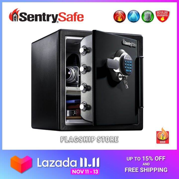 SENTRY SAFE SFW123GTC 1-Hour Fire + Water + Security Protection Large ...