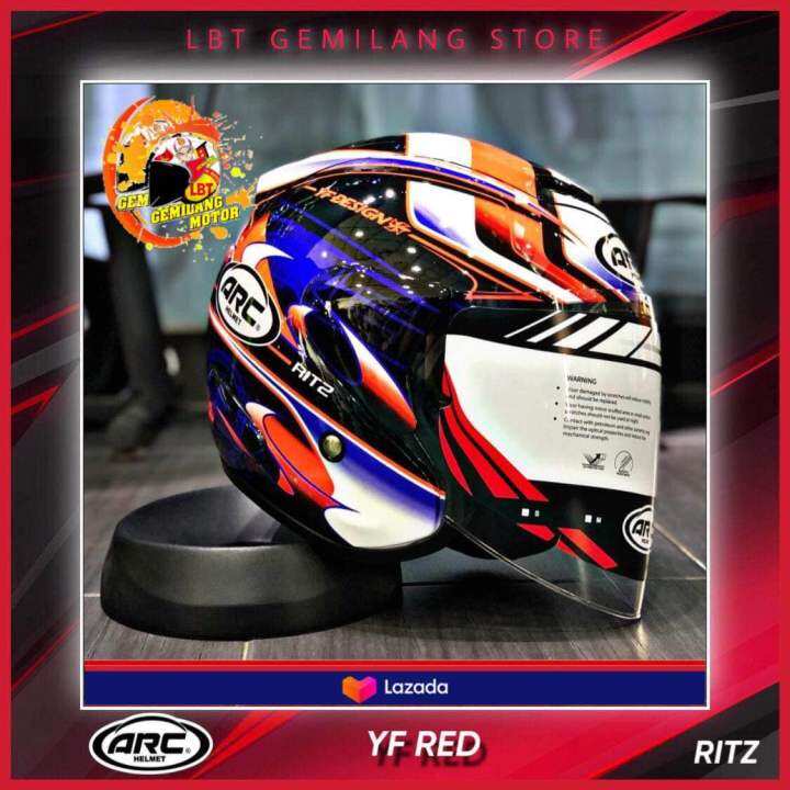 ARC Helmets RITZ [YF DESIGN RED] | Lazada