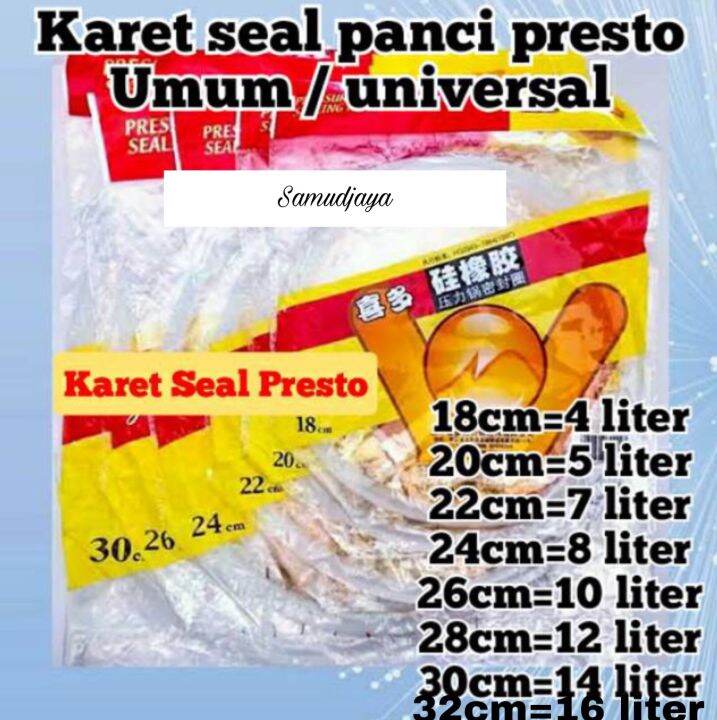 Seal panci presto ukuran 18 s/d 32 cm atau 4 s /d 16 liter | Lazada Indonesia