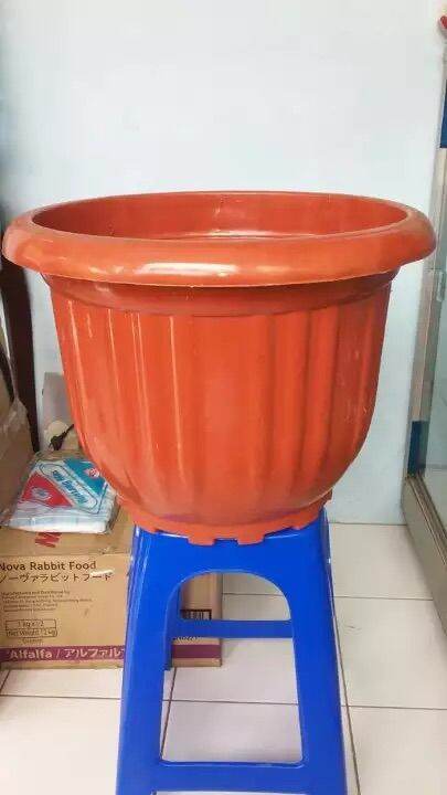 Pot jumbo eboni warna coklat ukuran 50 cm / pot eboni warna coklat ...