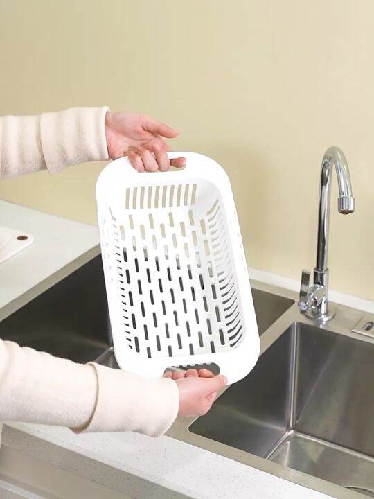 Stretchable Kitchen Sink Vegetable Fruit Washing Basket / Drain Basket ...
