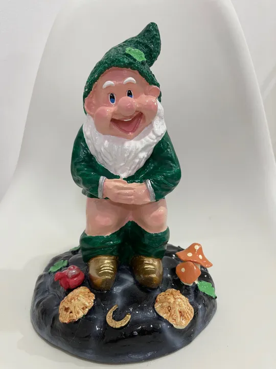 LUCKY POOPING DWARF / COIN POOPING DWARF / LUCKY CHARM / 11 INCHES TALL ...