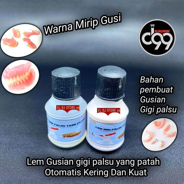 Lem gigi palsu yang Patah Otomatis kering Huge kemasan Ecomis | Lazada ...