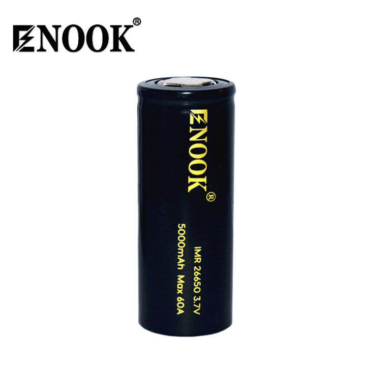 ENOOK Rechargeable Battery 26650 5000mAh 3.7V Li-ion Discharger 60A ...