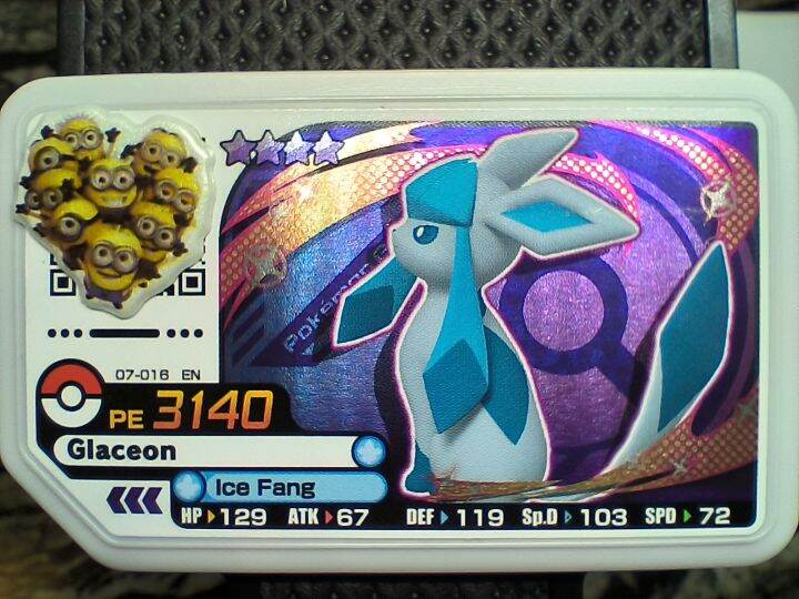 Original 4 stars Pokemon Gaole Disc 07-016 Glaceon Pokemon Gaole Disk ...