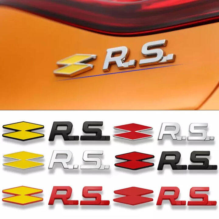 RS logo sticker for Renault Clio Scenic Megane Koleos Espace Captur ...