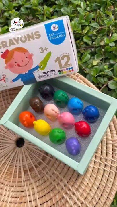 Joan Miro I Key Crayons สีเทียนสำหรับเด็กเล็ก ตกไม่หัก ปลอดภัย ล้างออก ...