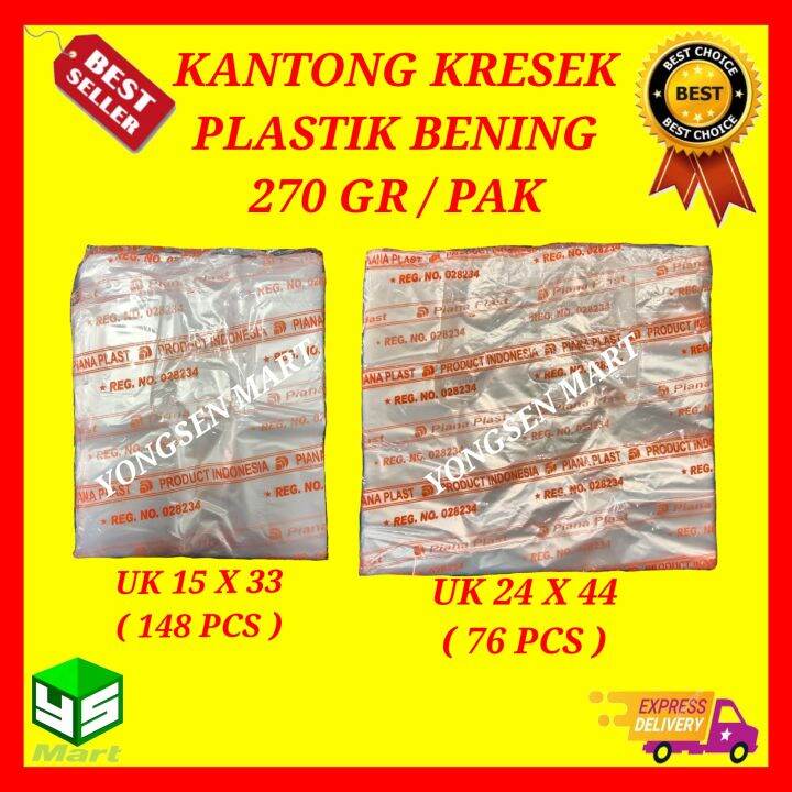 Kantong plastik kresek bening transparan , hd bening merek Piana orange ...