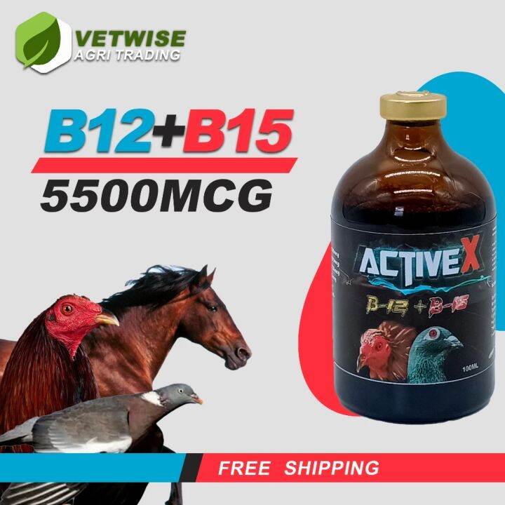 ActiveX B12+B15 5500mcg for animal use only | Lazada PH