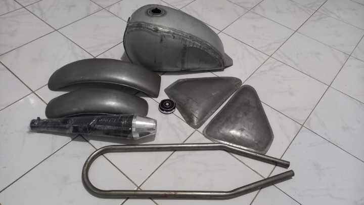 Paket motor custom japstyle bober tangki silencer knalpot begel u ...
