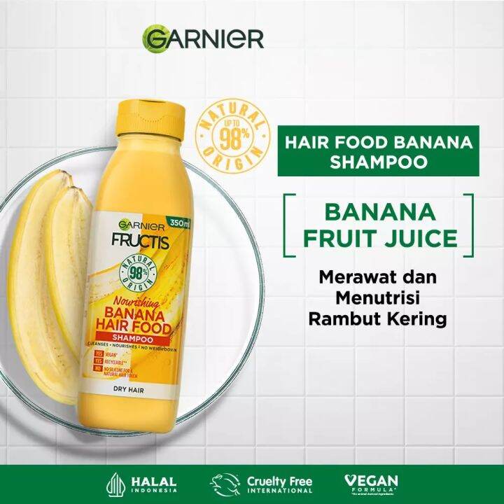 GARNIER Fructis Nourishing Banana Hair Food Shampoo Dry Hair sampo ...