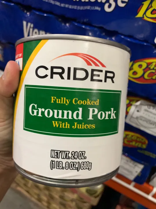 Crider Fully Cooked Ground Pork with Juices 2x 680g | Lazada PH