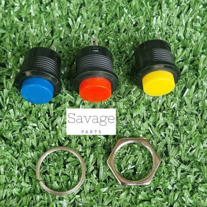 PUSH BUTTON ON 2 PIN BULAT BESAR 2P WARNA + RING MUR | Lazada Indonesia