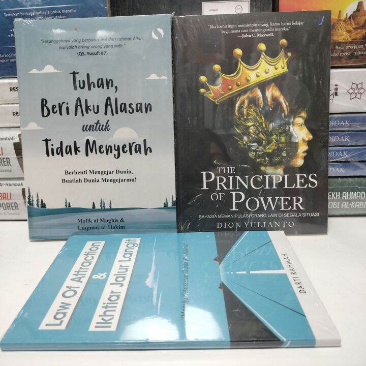Paket 3 buku Tuhan beri aku alasan untuk tidak menyerah, the principles of power, dan law of ...