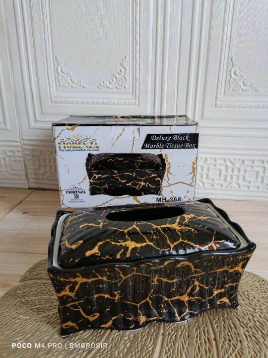Kotak tisue Fiorenza black marble mh-368 | Lazada Indonesia