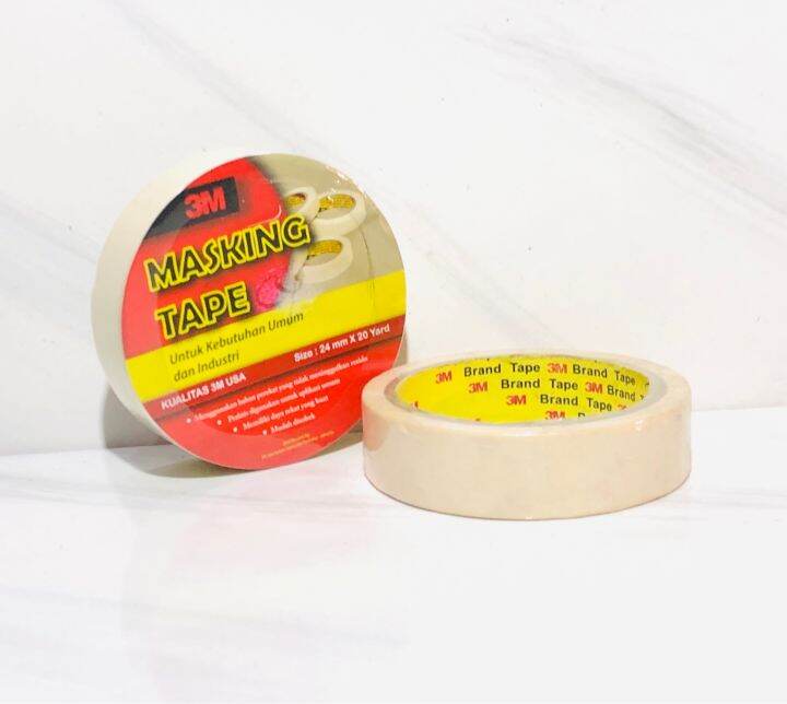 Lakban Kertas 3 M 1 inch 24mm | Lazada Indonesia