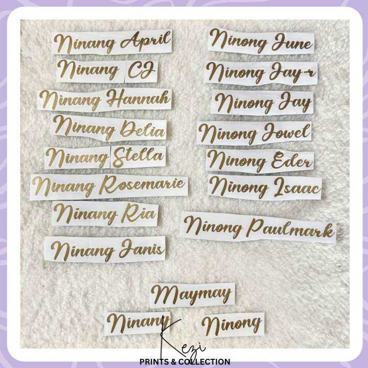 Ninong/Ninang Decal Stickers for DIY souvenir/giveaways | Lazada PH