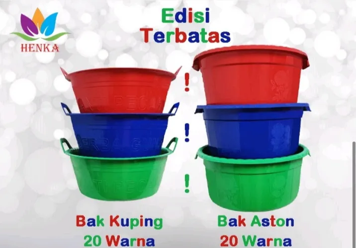 Baskom plastik 20 Liter warna / Ember cuci baju / Bak Air USA | Lazada ...