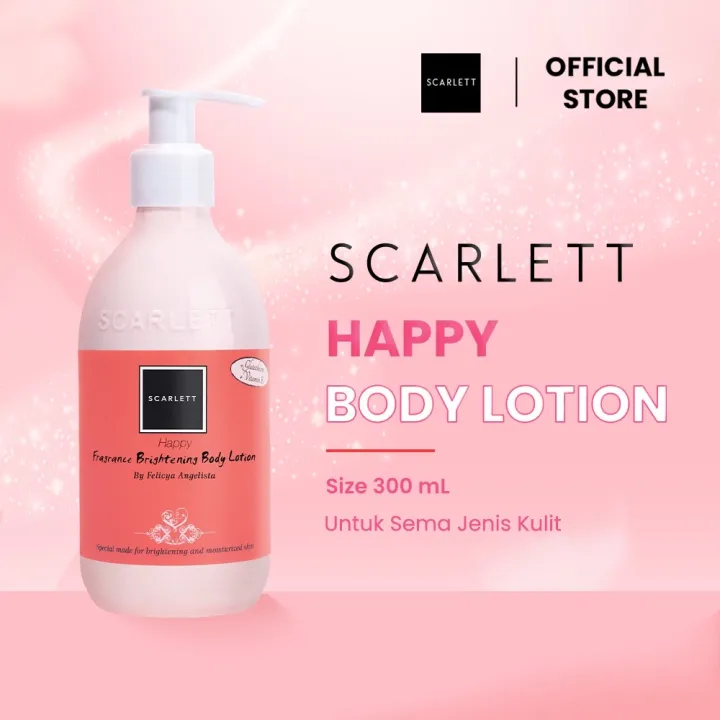 SCARLETT WHITENING Happy Series - Body Lotion Happy Body Serum Happy ...