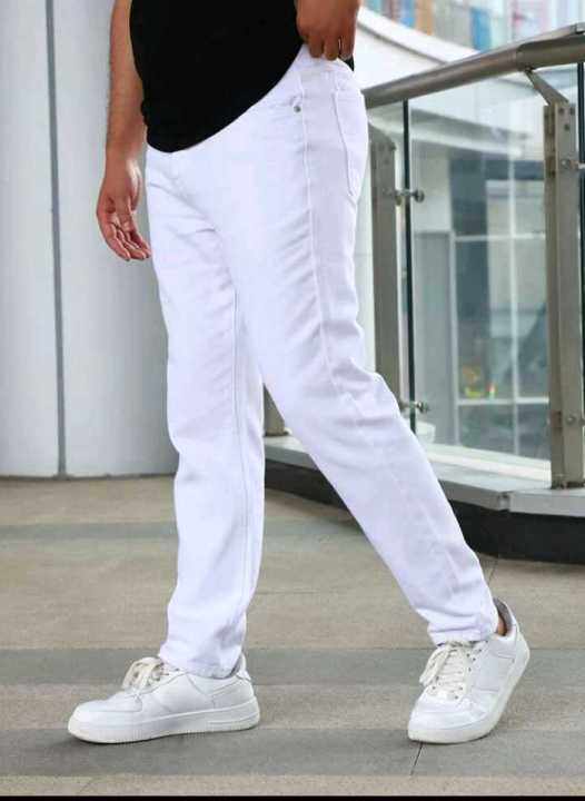 White skinny jeans pants puti panlalaki | Lazada PH