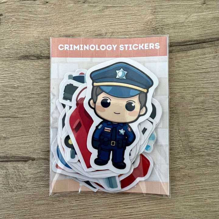 25 pieces criminology stickers | Lazada PH