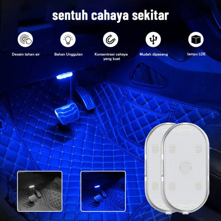 Lampu LED Dalam Mobil Touch Light Lampu Sentuh USB Lampu Hias Mobil ...