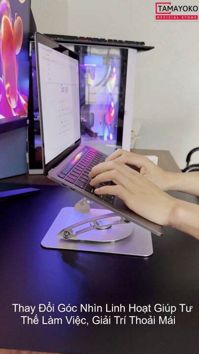 Giá Đỡ Máy Tính, Laptop Chất Liệu Hợp Kim Nhôm Cao Cấp Xoay 360 Độ. Hỗ Trợ Tản Nhiệt Chống Mỏi ...