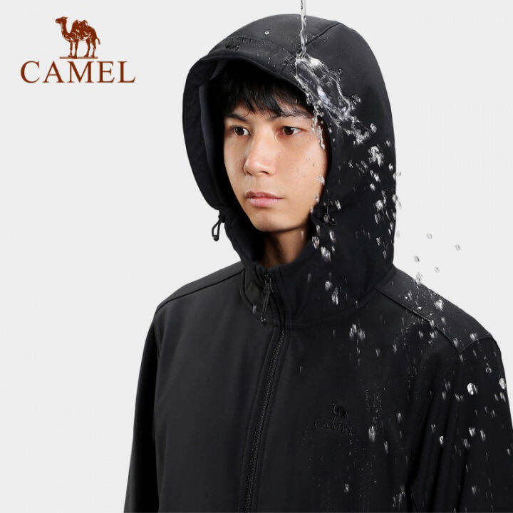 Camel Men 'S Hiking Jacket Soft Shell Jacket Plus Velvet Waterproof Men 'S Windbreaker | Lazada ...
