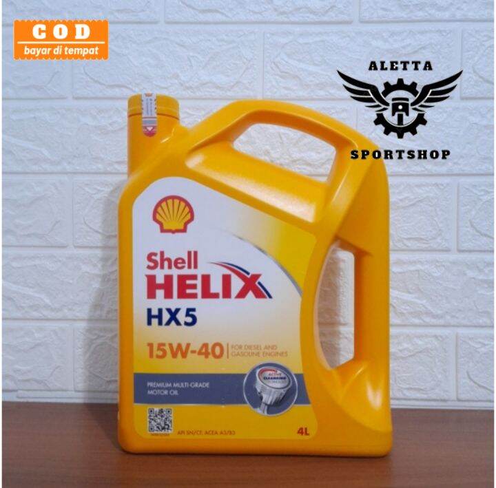 shell helix hx5 15w-40 galon isi 4 liter original | Lazada Indonesia