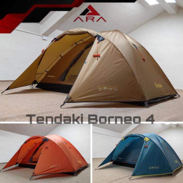 Tenda Camping Tendaki Borneo 4 Kapasitas 4 Frame Fiber Double Layer ...