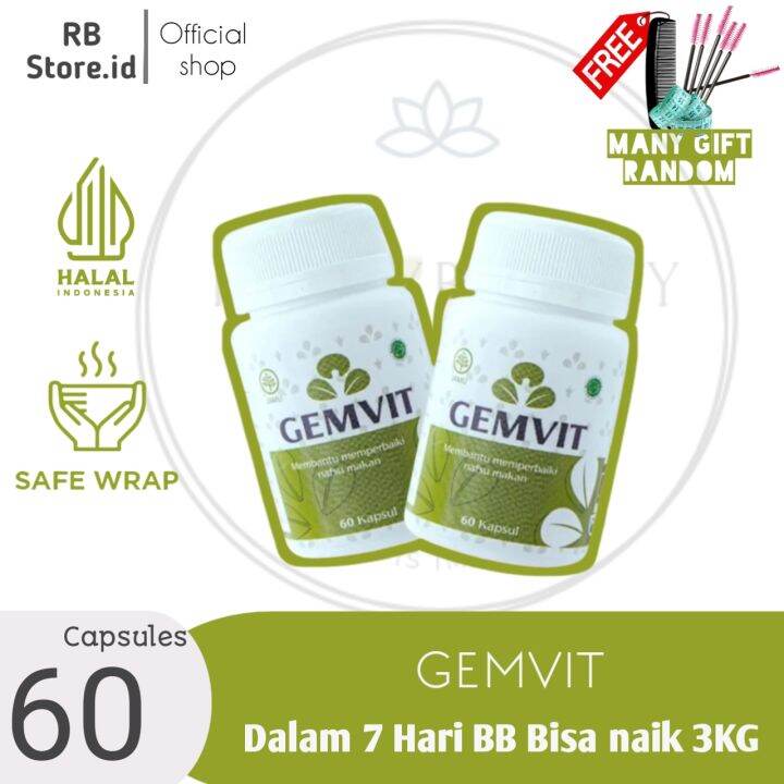 Promo!! Beli 2 Gratis 1 Gemvit Suplemen Penambah Berat Badan Pria ...