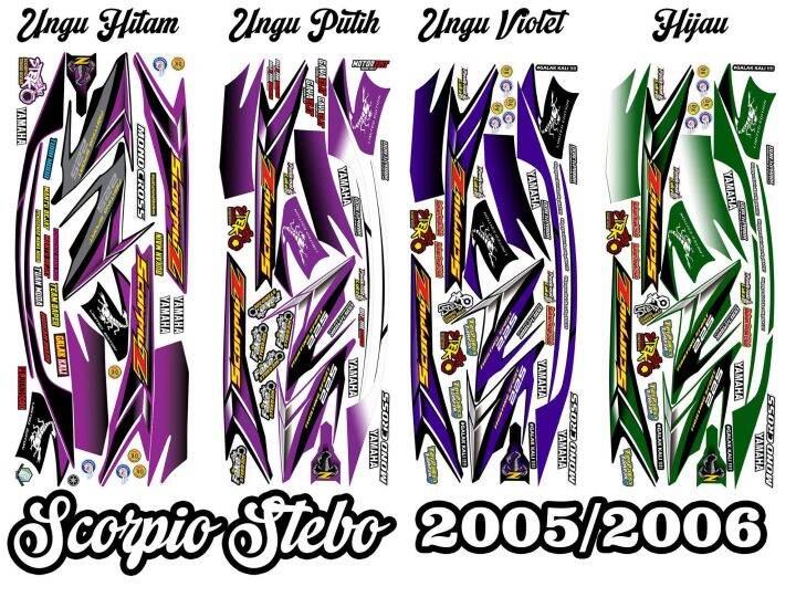 stiker striping scorpio Stebo Z 2005 tangki bulat | Lazada Indonesia