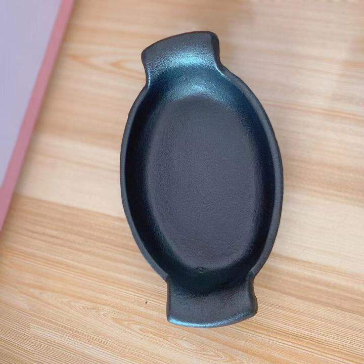 Small Fish Plate Frying Pan 15cm Oval Induction Cooker Gas Stove ...