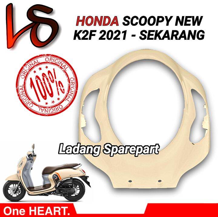Panel Tameng lampu depan Scoopy Esp 2021 K2F Cream Crem Kream krem Original | Lazada Indonesia