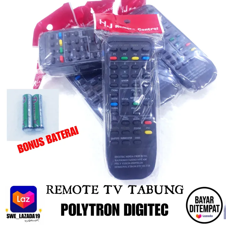 REMOTE TV TABUNG POLYTRON / REMOTE TV TABUNG DIGITEC / REMOTE TV TABUNG ...