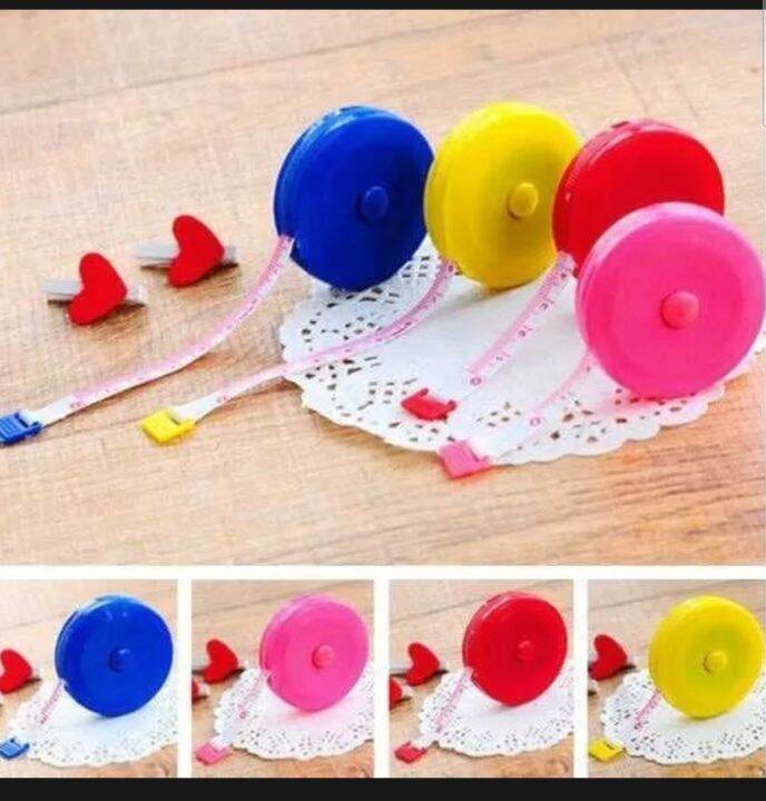 Meteran Gulung mini Roll Automatis Putar Alat Ukur Flexible 150 cm 1,5 ...