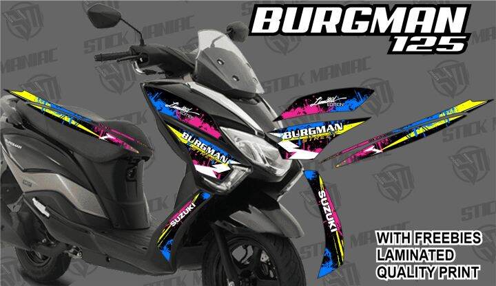 Suzuki burgman 125 decals sticker, Laminated | Lazada PH