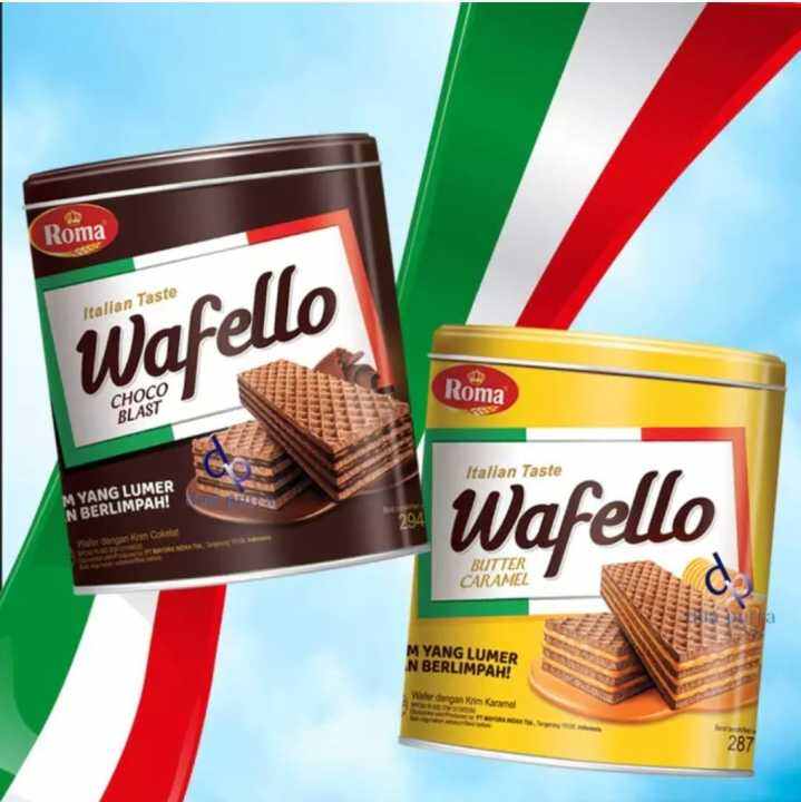 roma wafer Wafello choco blast kaleng 1 dus isi 6. | Lazada Indonesia