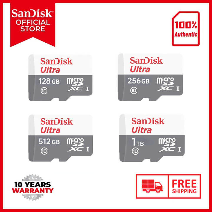 SanDisk Ultra Micro SDXC 128GB 256GB 400GB 512GB 1TB Class 10 UHS-I Memory Card SDSQUNR - NEW ...