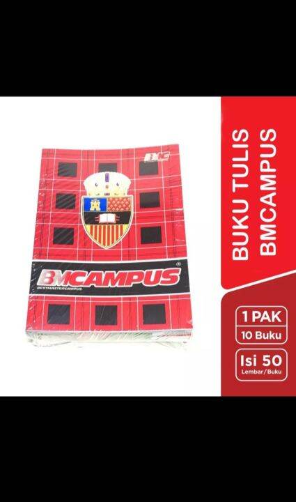 Buku BMB / BMC Campus ukuran panjang / boxy 50 lembar 10 buku | Lazada ...