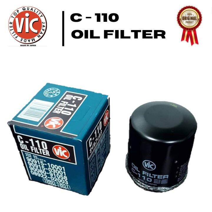 VIC Oil Filter C110 for Toyota Vios Avanza / Corolla / Wigo / Altis /( ViC C-110) | Lazada PH