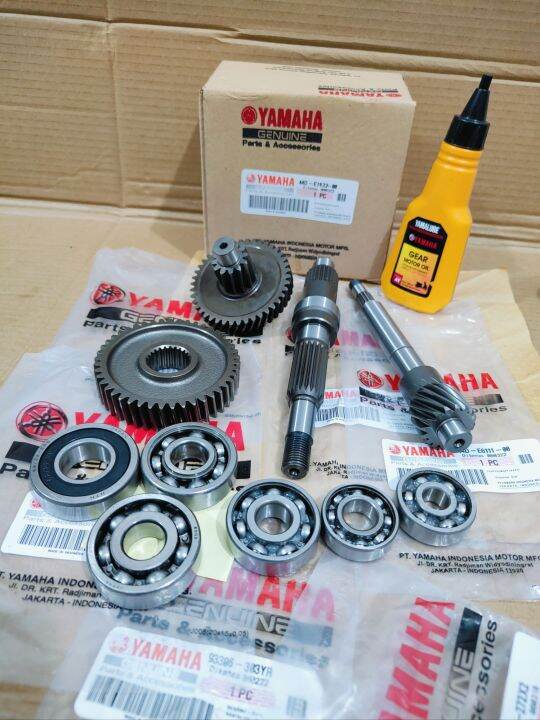 Gigi rasio gardan set 44D plus bearing rasio set 6pcs yamaha Xeon karbu ...