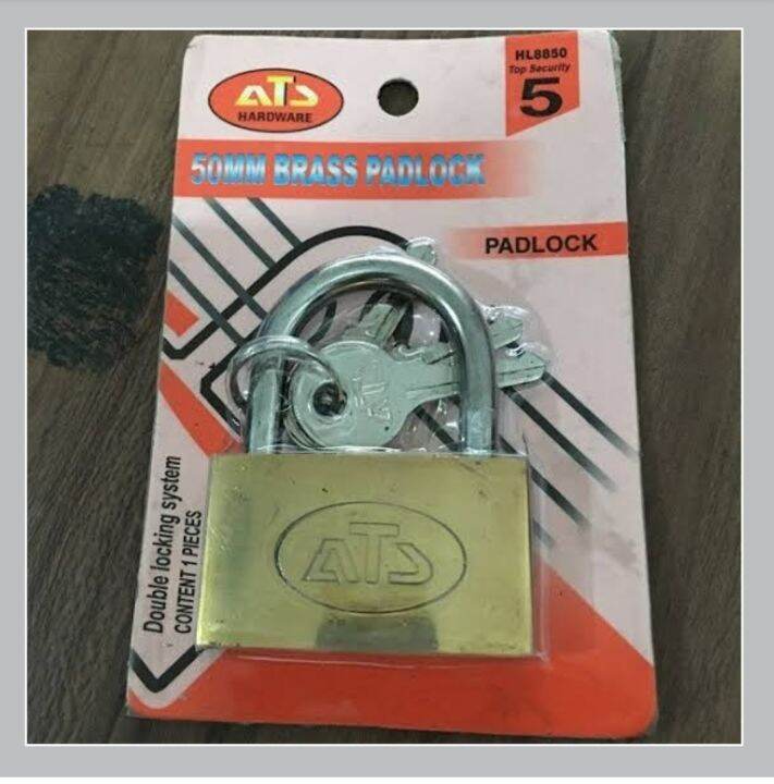 ATS Gembok Kuningan 50 mm / Gembok Per Kuningan Brass Padlock | Lazada ...