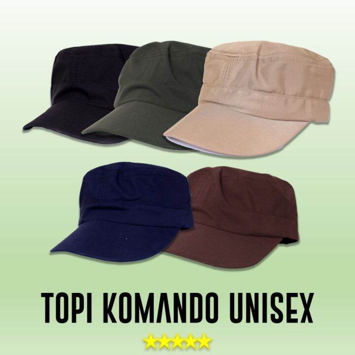Topi Polos Komando Military Cap Pria - Coklat Muda | Lazada Indonesia