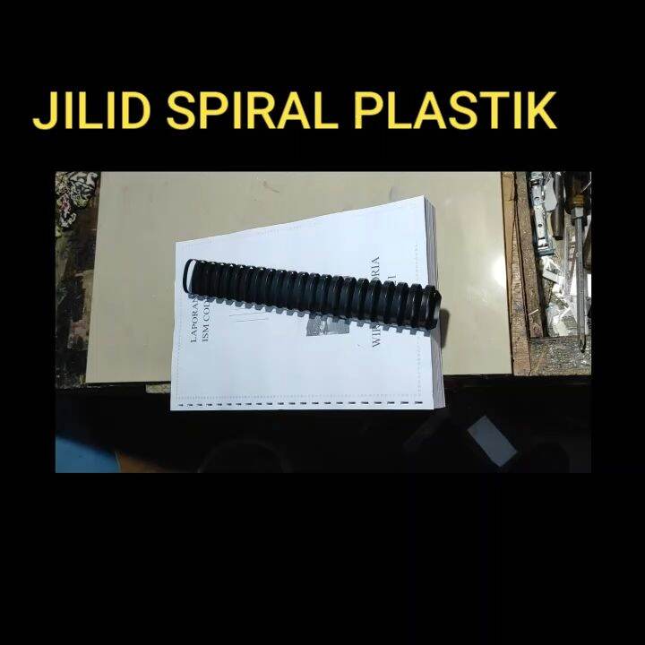 Spiral Plastik Jilid Ring Binding Plastic Comb Hitam / Plastik Binding ...